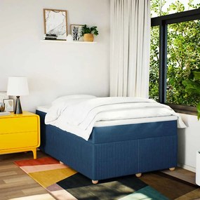 Box spring postel s matrací modrá 120x200 cm textil 3285566