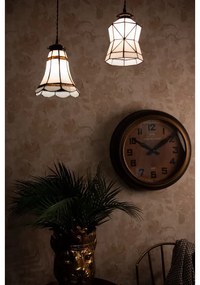 Stropní Tiffany lampa hnědé pruhy BrownLine - Ø 15*115 cm E14/max 1*25W