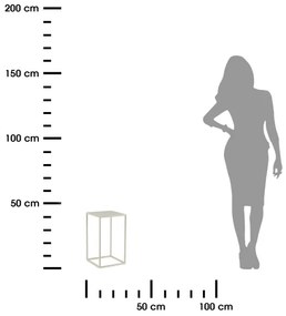 Stojan na květiny 40x24 cm krémová