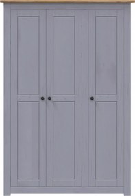 vidaXL Šatní skříň se 3 dveřmi 118x50x171,5 cm borovice Panama [282662] Barva: Šedá