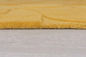 Flair Rugs, Kusový koberec Moderno Gigi Ochre kruh, 160x160 (průměr) kruh, žlutá, ložnice