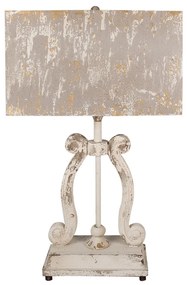 Béžovo- šedá stolní lampa Vintage - 50*22*83 cm E27/max 1*60W