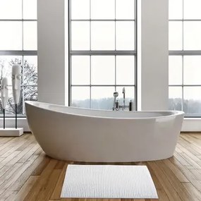 MSV CHENILLE koupelnová předložka 60 x 90 cm bílá / mikrovlákno / prot