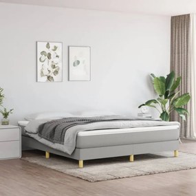 Box spring postel s matrací světle šedá 160 x 200 cm textil,  3144183 HangarStore.cz