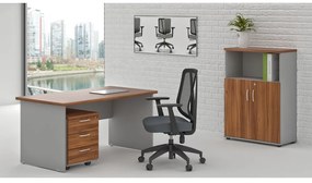 Sestava kancelářského nábytku Visio LUX 2, ořech
