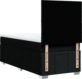 Box spring postel s matrací černá 90x190 cm textil 3291525