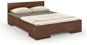Prodloužená postel Spectre maxi s úložným prostorem a roštem 160x220 cm, borovice masiv, ořech