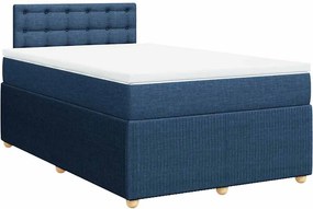 Box spring postel s matrací modrá 120x200 cm textil 3287443