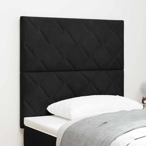 Čelo postele Černý 90 cm samet 3337895