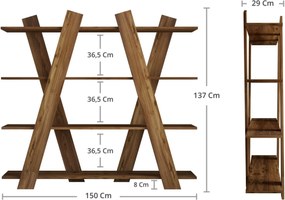 Sconto Regál JEFFREY vlašský ořech