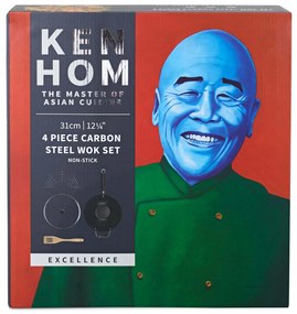 Ken Hom sada wok pánev s nepřilnavým povrchem Excellence 31 cm, KH431041