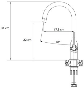 Kuchyňská dřezová baterie QUADRON INGRID Q LINE černý mat/měděná