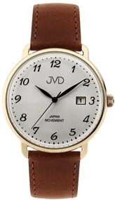 Pánské klasické módní hodinky JVD JC003.2 s řemínkem z pravé kůže
