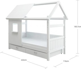 FALCO Postel 1/2 domeček s úl. prostorem Romantic 451 bílá