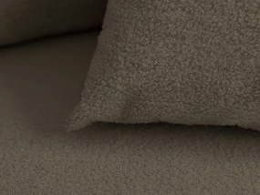 Rozkládací oboustranná sedací souprava do L SMART BOUCLE 232x143 cm, šedohnědá