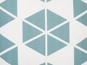 Sada 2 venkovních polštářů s geometrickým vzorem 45 x 45 cm bílá a modrá RIGOSA Beliani