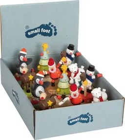 small foot Dřevěná vánoční mačkací figurka 1 ks