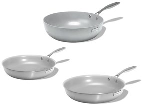 Elmich Sada nerezových pánví s keramickým povrchem Tria Ceramic 3 ks, 1 wok a 2 pánve