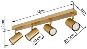 Globo 57911-4GO - Bodové svítidlo ROBBY 4xGU10/35W/230V zlatá