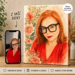 Foto obraz z vlastní fotky na plátno – Pohádková romantická ilustrace Rozměry obrazu: 80 x 120 cm
