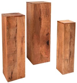Dekorativní sloup Timber mango - set 3 ks