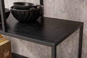 Designový regál Maille 185 x 114 cm černý jasan