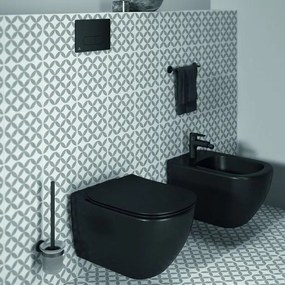 Ideal Standard Tesi WC závěsné se sedátkem SoftClose a AquaBlade, černá mat T3546V3