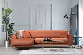 Designová sedačka Haylia 287 cm skořicová - levá