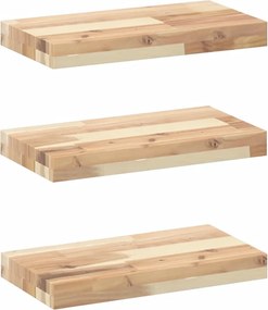Plovoucí police 3 ks 40 x 20 x 4 cm neošetřené akáciové dřevo 3279417