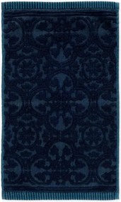 Pip Studio ručníky z bavlněného froté Tile de Pip, tmavě modré (Luxusní ručníky z bavlněného froté v designu Tile de Pip v tmavě modré barvě )