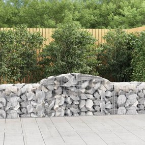 Klenuté gabionové koše 10 ks 300x50x60/80 cm pozinkované železo 3146673