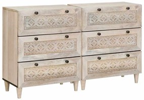 Servírovací skříň 2 ks 120 x 33,5 x 75 cm Bílá 3310070