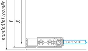 Roth Limaya Line čtvercový sprchový kout 100 x 100 x 196 cm brillant transparent LYE2/1000_LYE2/1000 Koupelny Bernold