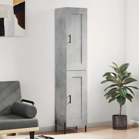 Skříň highboard betonově šedá 34,5x34x180 cm kompozitní dřevo 3200461