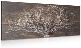 Obraz strom na dřevěném podkladu Varianta: 120x60