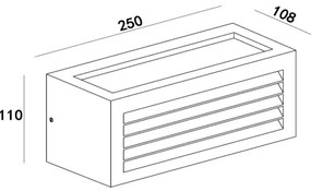 Lucide 27853/01/97 - Venkovní nástěnné svítidlo DIMO 1xE27/18W/230V IP54