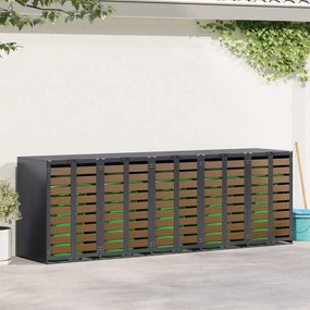 Úložný box na 3 popelnice Ocel Antracit 3394771