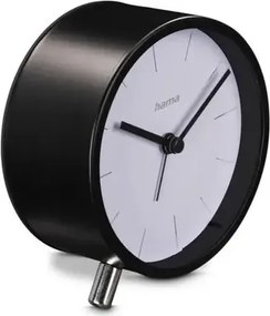 Hama Flores černá / budík / řízený rádiovým signálem / průměr 11 cm /