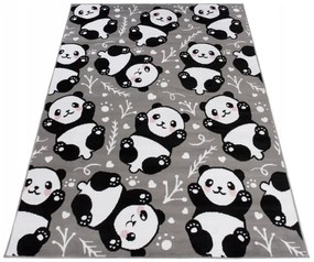 Chemex Dětský koberec Pandy šedý různé velikosti Rozměr: 160x220cm