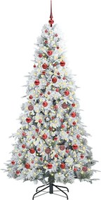 Umělý Skládací Vánoční Strom s stojanem Bílá 180 cm PE a PVC 3397484