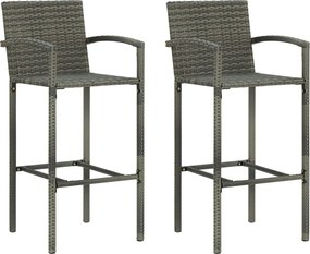 vidaXL Barové stoličky 2 ks polyratan [313452] Barva: Černá