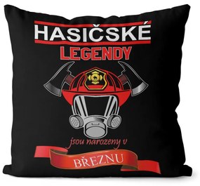 Polštář Hasičské legendy – měsíce (Velikost: 55 x 55 cm, Měsíc: 03 - Březen)