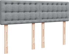 Box spring postel s matrací světle šedá 160 x 200 cm textil 3287521