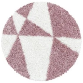 Ayyildiz koberce Kusový koberec Tango Shaggy 3101 rose kruh - 120x120 (průměr) kruh cm