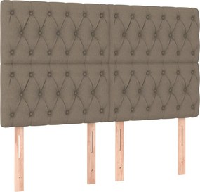 Box spring postel s matrací taupe 140x190 cm textil 3136833