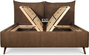 Postel čalouněná ALORA + lamelový rošt + matrace EMI