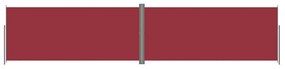 Zatahovací boční markýza červená 220 x 1 000 cm,  318053