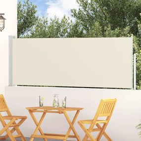 vidaXL Zatahovací boční markýza/zástěna na terasu 100 x 314 cm [48375] Barva: krémová
