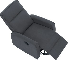 Relaxační otočné křeslo, šedá, MEKENZI