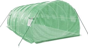 Skleník s ocelovým rámem zelený 18 m² 6 x 3 x 2 m 3188040